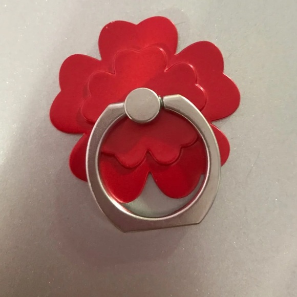 Accessories | Red Flower Pop Socket | Poshmark